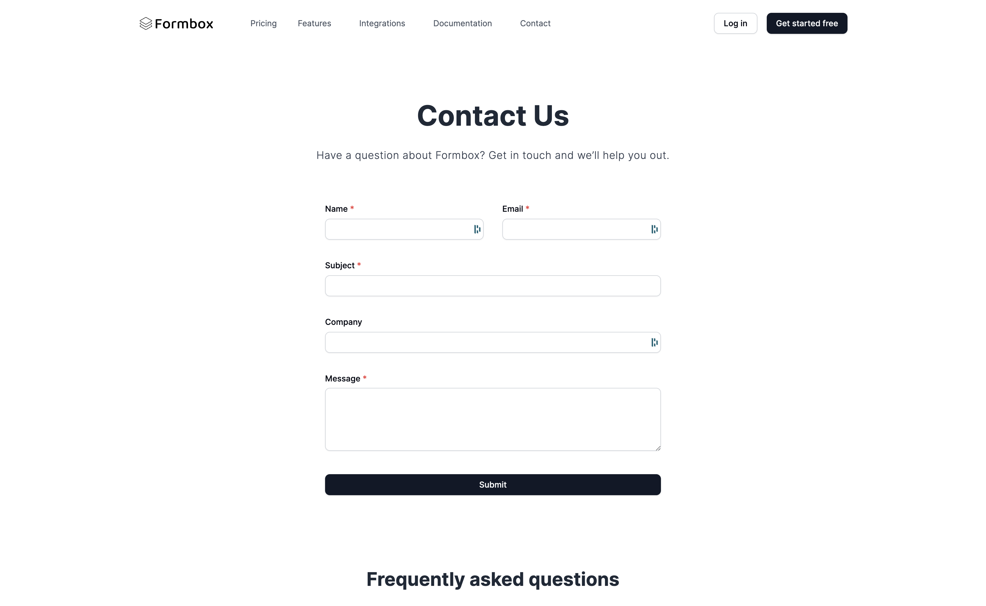 Contact - Formbox